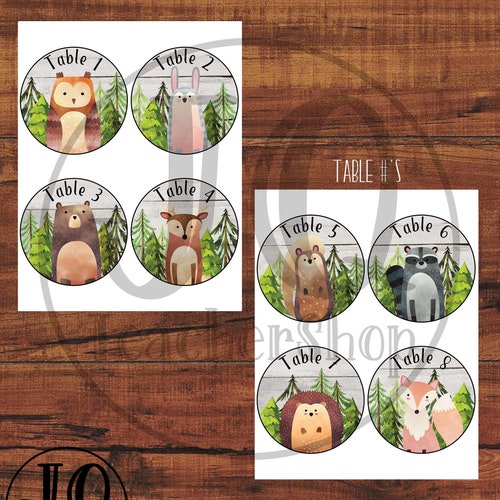 Printable Classroom Labels Woodland Animals Theme Classroom - Etsy