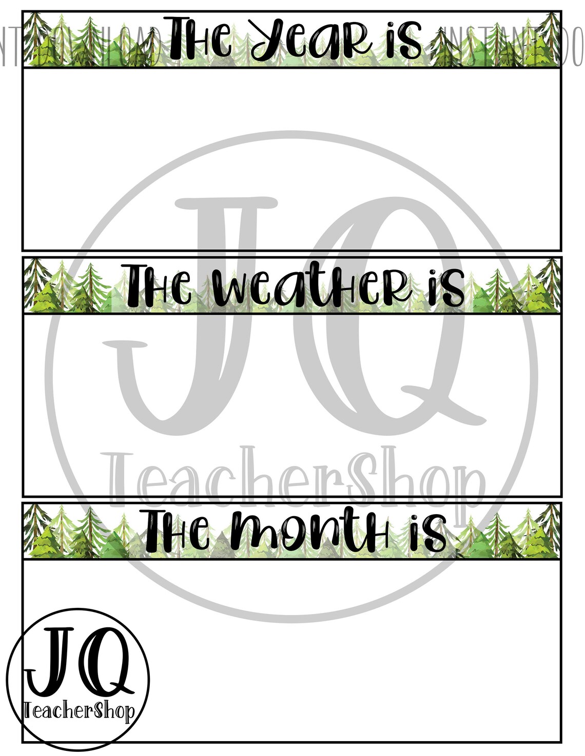 Printable Classroom Calendar Woodland Theme Classroom Wall - Etsy