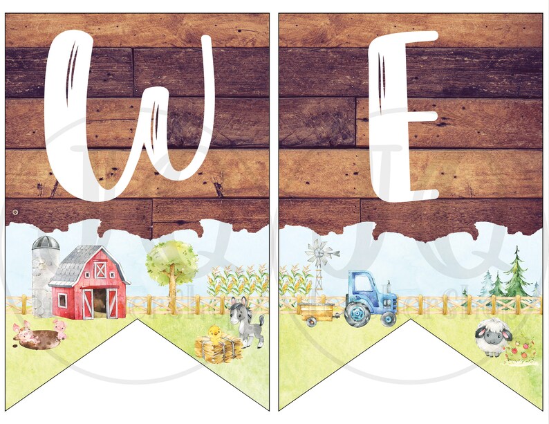 Printable Farm Theme Classroom Welcome Banner Farm Theme | Etsy