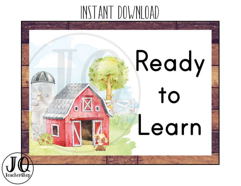 Printable Farm Theme Behavior Chart Classroom Behavior - Etsy