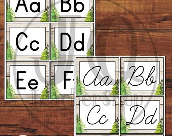 Printable Alphabet Word Wall Classroom Decor Woodland | Etsy