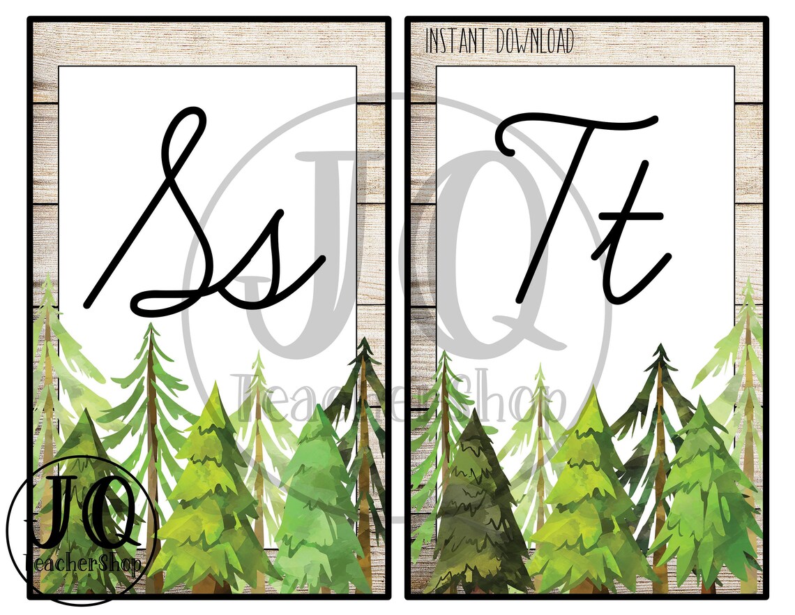 Printable Cursive Alphabet Wall Poster Classroom Decor - Etsy