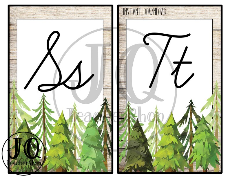 Printable Cursive Alphabet Wall Poster Classroom Decor - Etsy