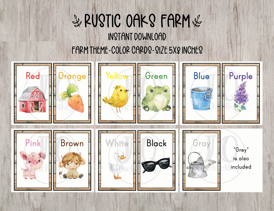 Printable, Farm Theme Classroom Decorations, Classroom Decor, Color ...
