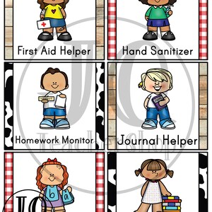 Farm Theme Classroom Jobs Decor: Rustic Oaks Cards (digital Download ...