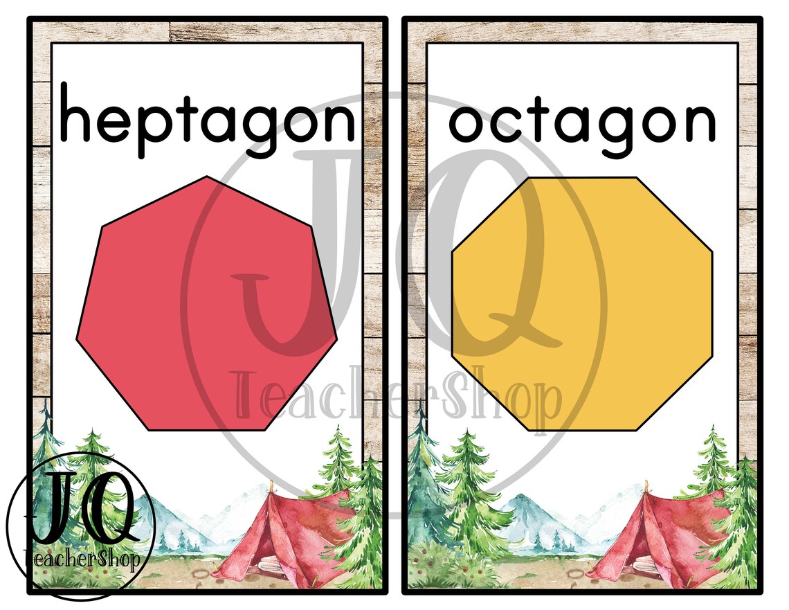 Printable 2d Shapes Camp Theme Classroom Decor Camp Theme - Etsy