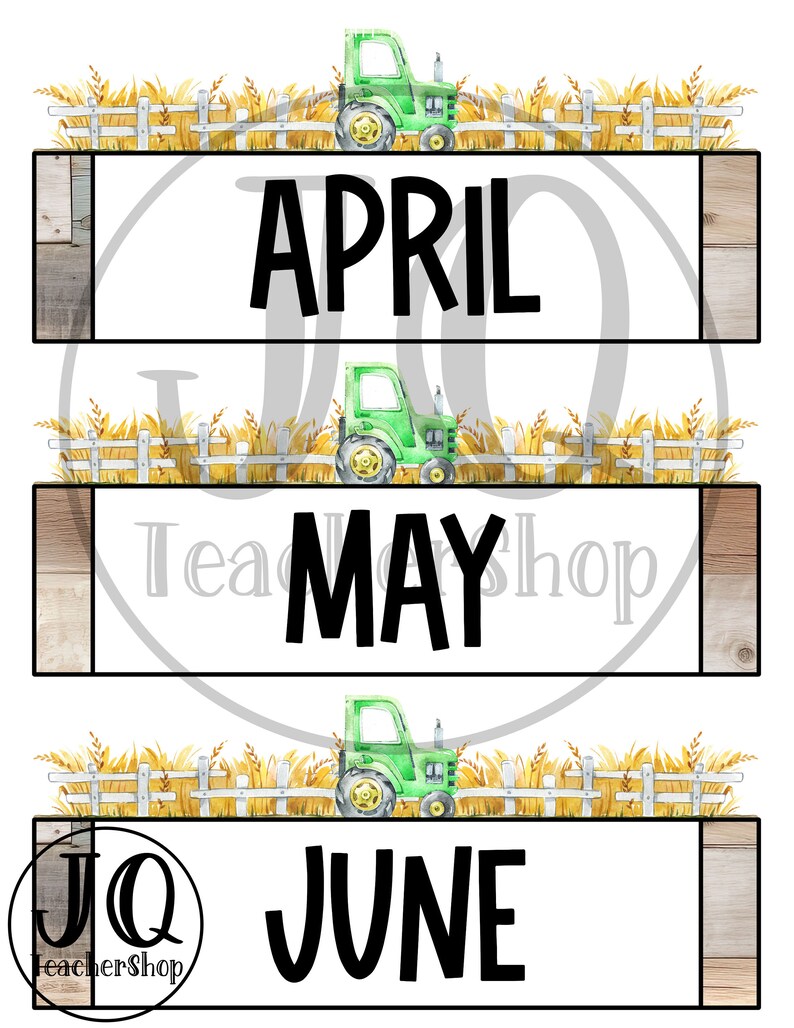 Printable, Farm Theme Birthday Display, Farm Theme Classroom Birthday ...