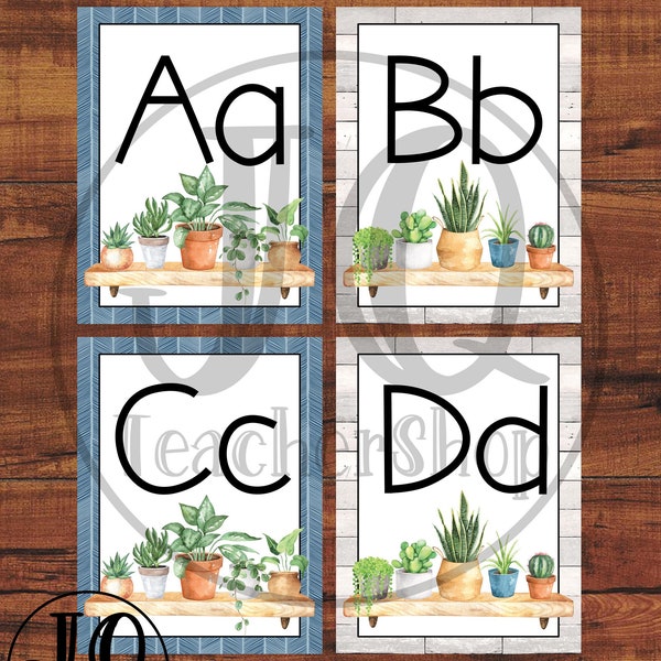 Plant Alphabet Posters - Etsy