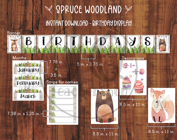 Printable 2d Shape Posters, Woodland Theme Classroom Decor, Homeschool ...