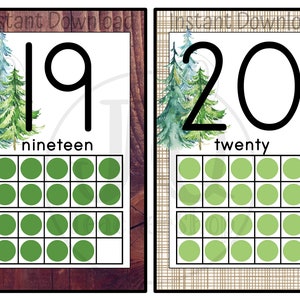 Printable Camp Theme Number Wall Posters Camping Theme - Etsy