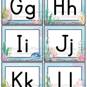 Ocean Theme Alphabet Wall Cards: Classroom Decor (digital Download) - Etsy