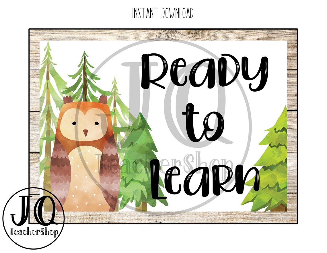 Woodland Theme Behavior Clip Chart, Classroom Decoration (instant ...