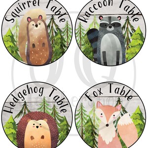 Printable Class Table Signs Animal Table Labels Blank Animal - Etsy Canada