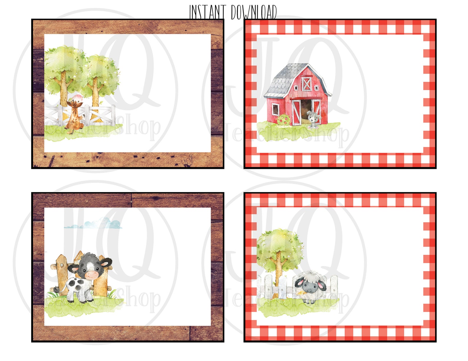 Printable Farm Theme Labels Blank Labels Farm Theme - Etsy