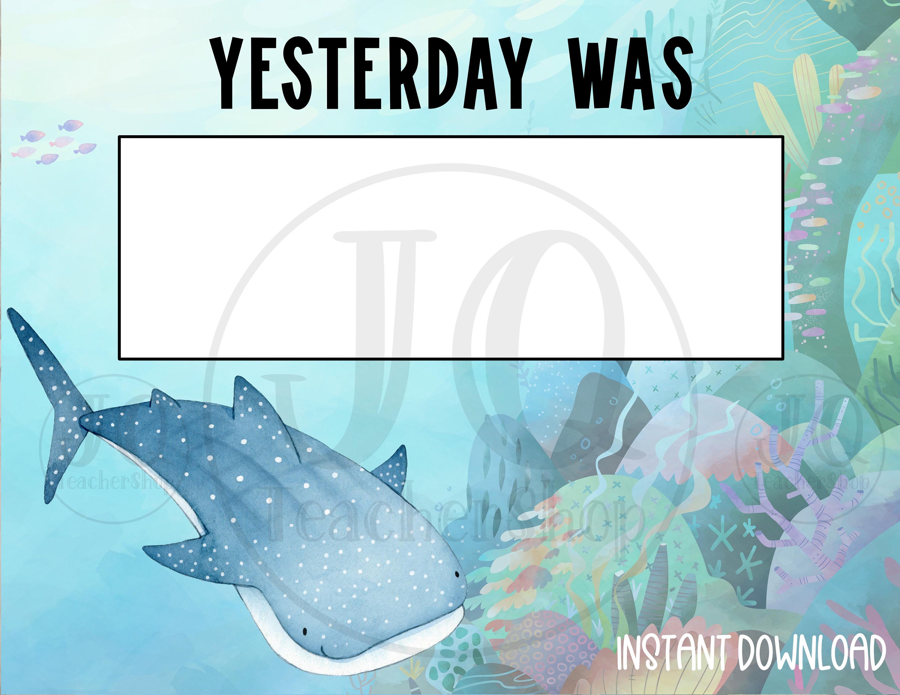 Printable Classroom Calendar Ocean Theme Classroom Classroom - Etsy