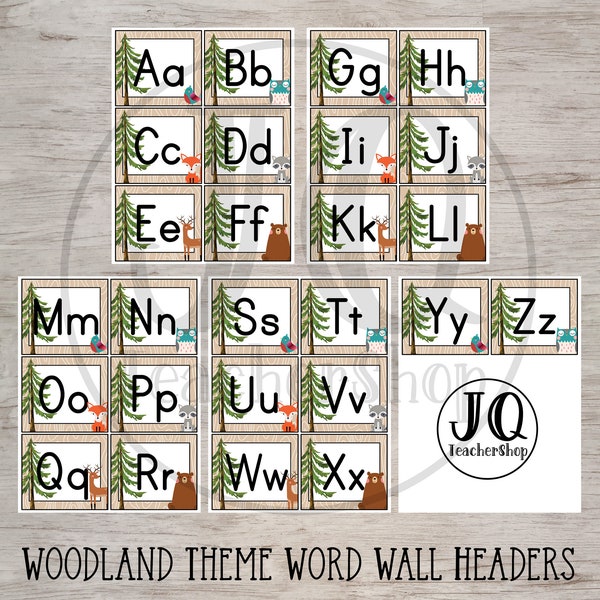 Woodland Alphabet - Etsy