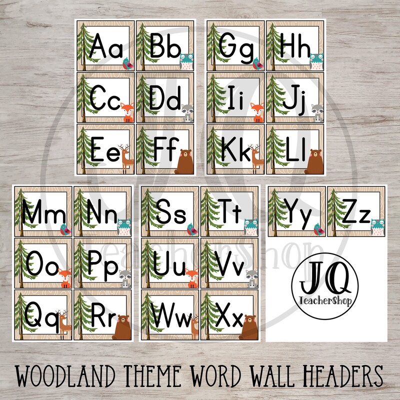 Woodland Alphabet - Etsy
