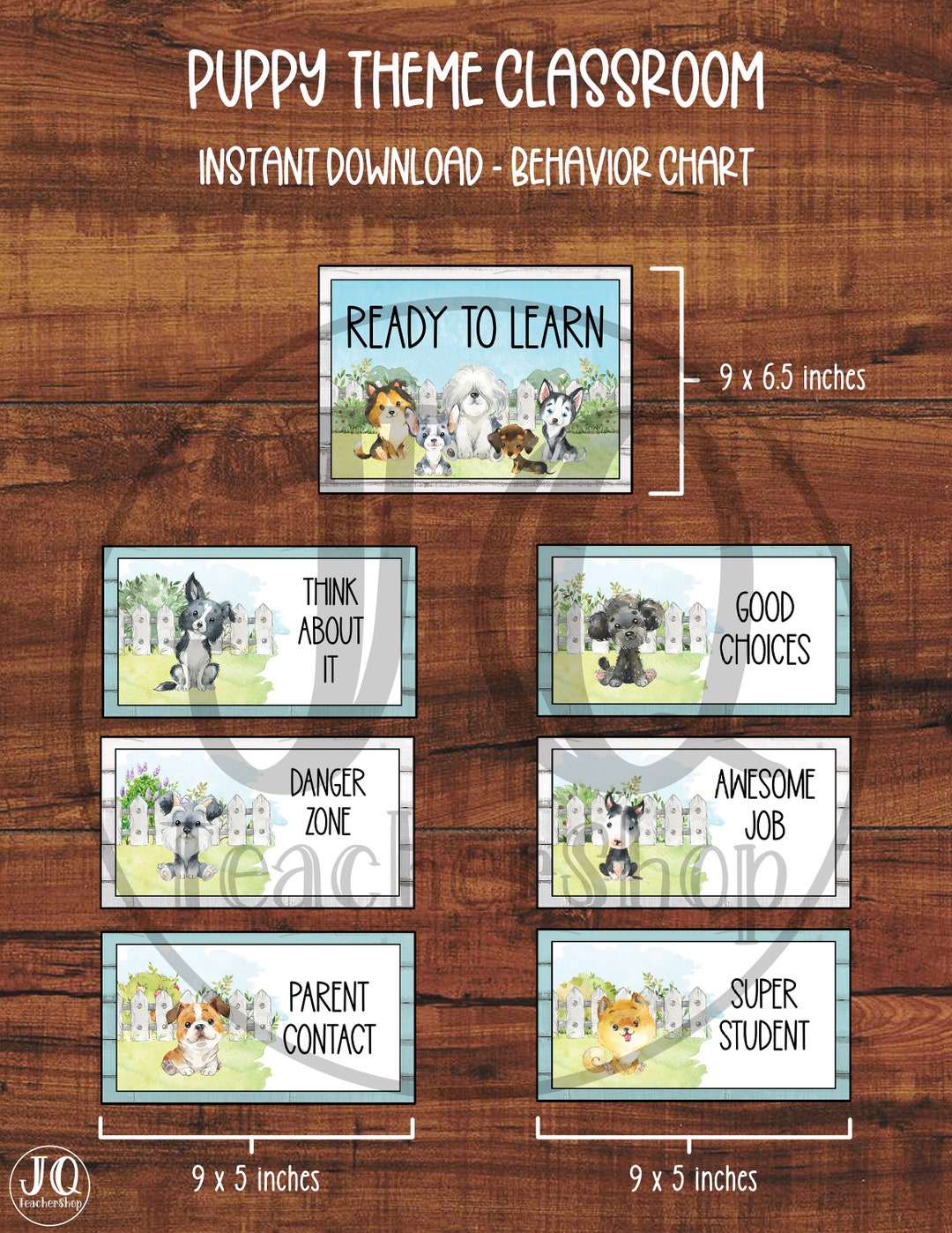 Puppy Theme Behavior Chart: Classroom Decoration (instant Download) - Etsy