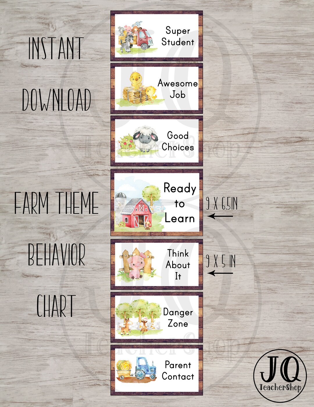 Printable, Farm Theme Behavior Chart, Classroom Behavior Chart ...