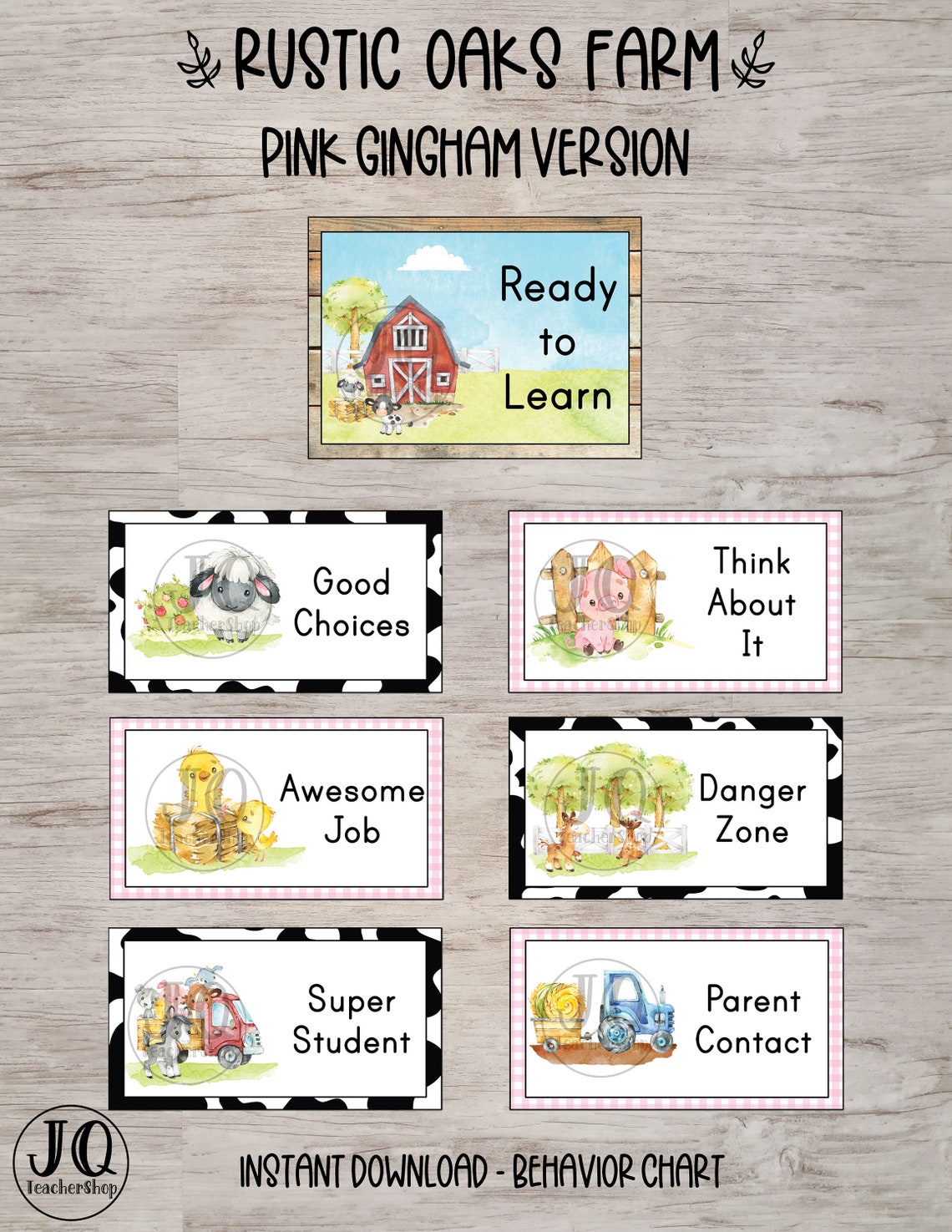 Farm Theme Behavior Chart, Classroom Behavior Chart, Classroom ...