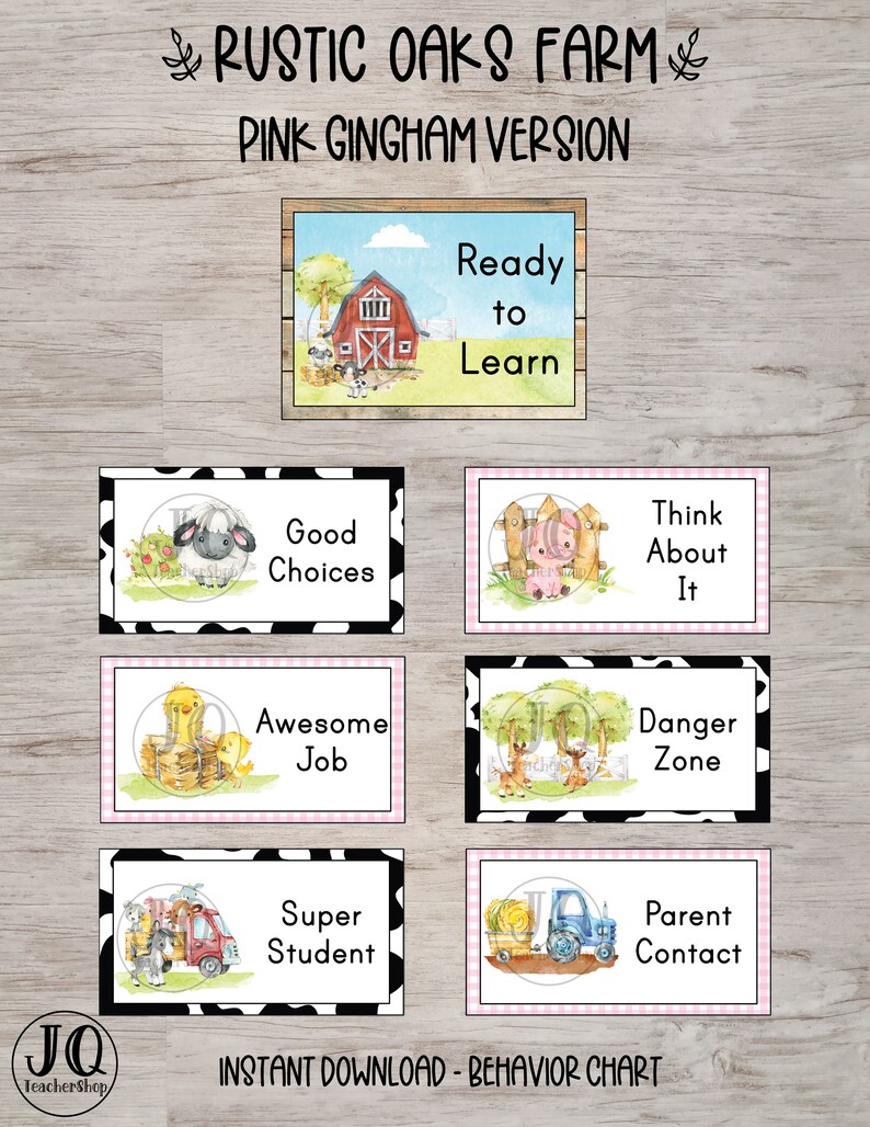 Farm Theme Behavior Chart, Classroom Behavior Chart, Classroom ...