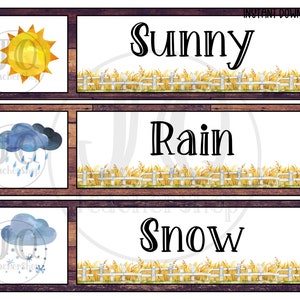 Printable Classroom Calendar, Farm Theme Calendar Set, Classroom Decor ...