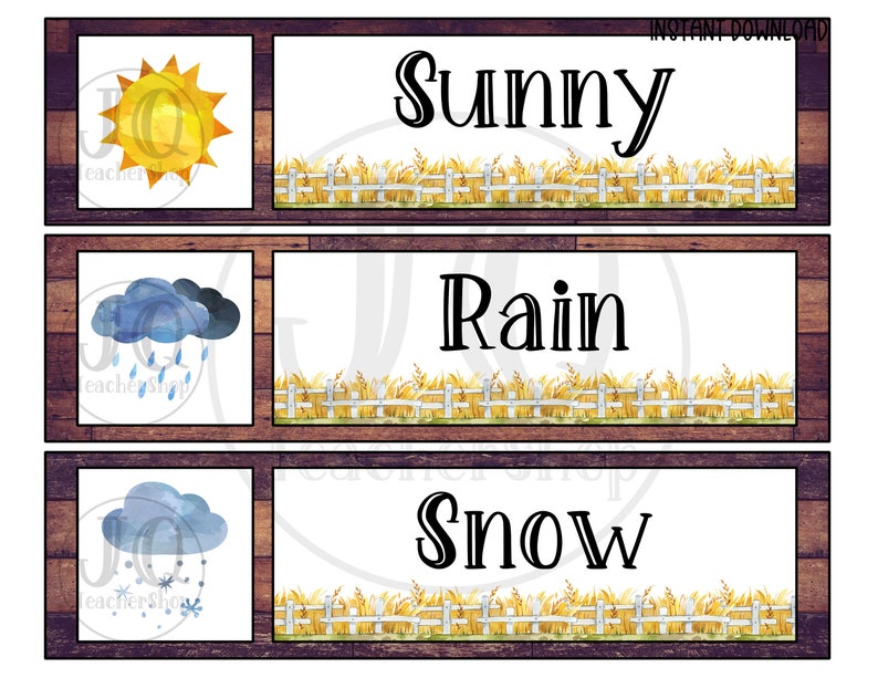 Printable Classroom Calendar Farm Theme Calendar Set - Etsy