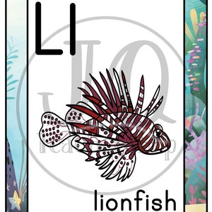 Printable Alphabet Wall Poster, Ocean Theme Classroom Decor, Ocean ...