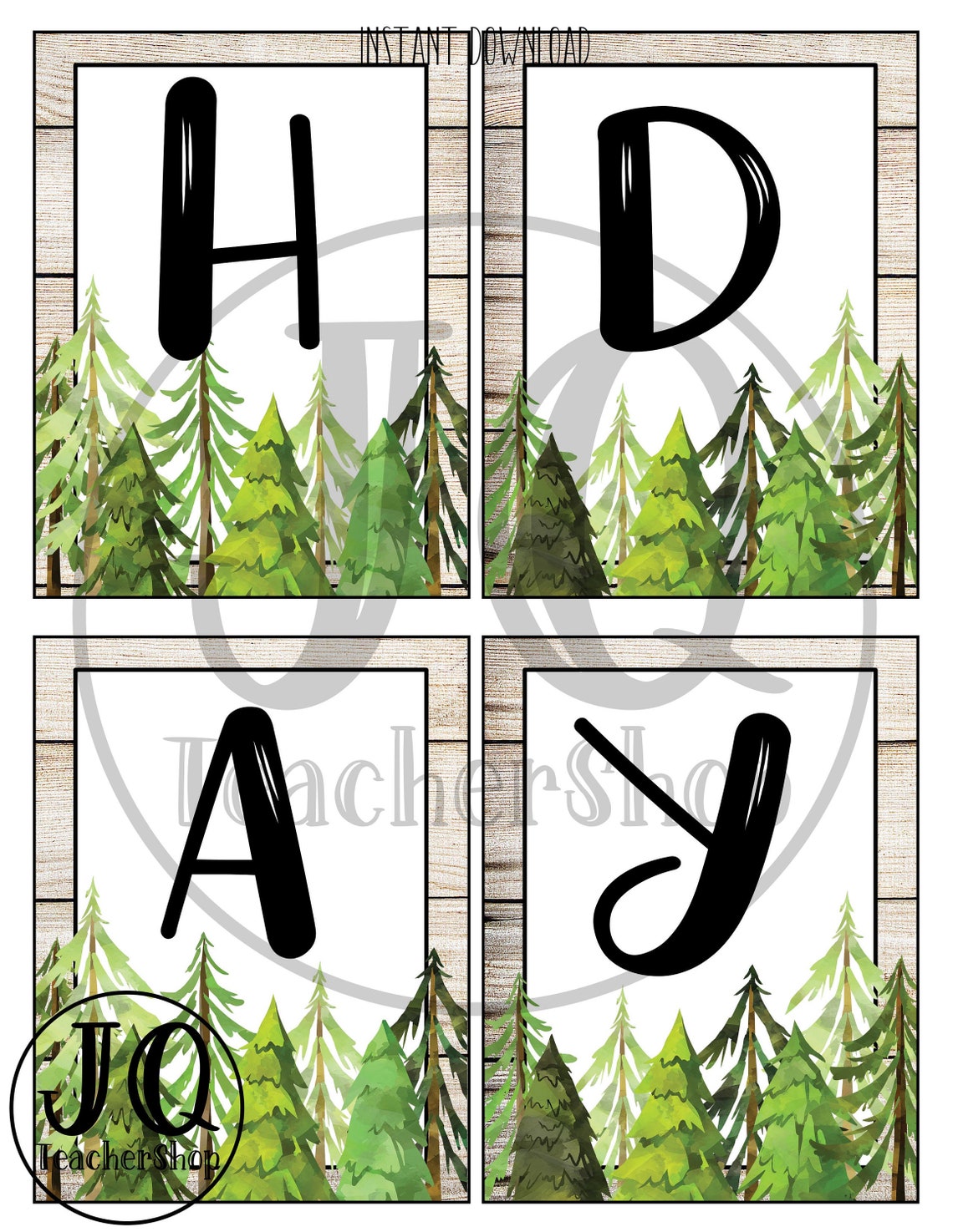 Printable Woodland Class Birthday Display Woodland Theme - Etsy