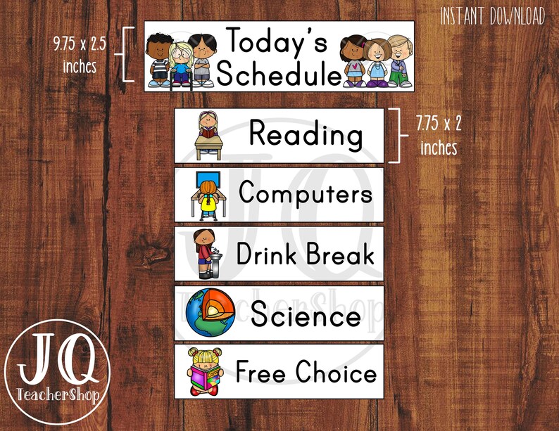 Classroom Picture Schedule Cards: Visual Schedule (digital Download) - Etsy