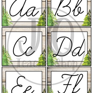 Instant Download, Alphabet Word Wall, Classroom Decor, Woodland ...