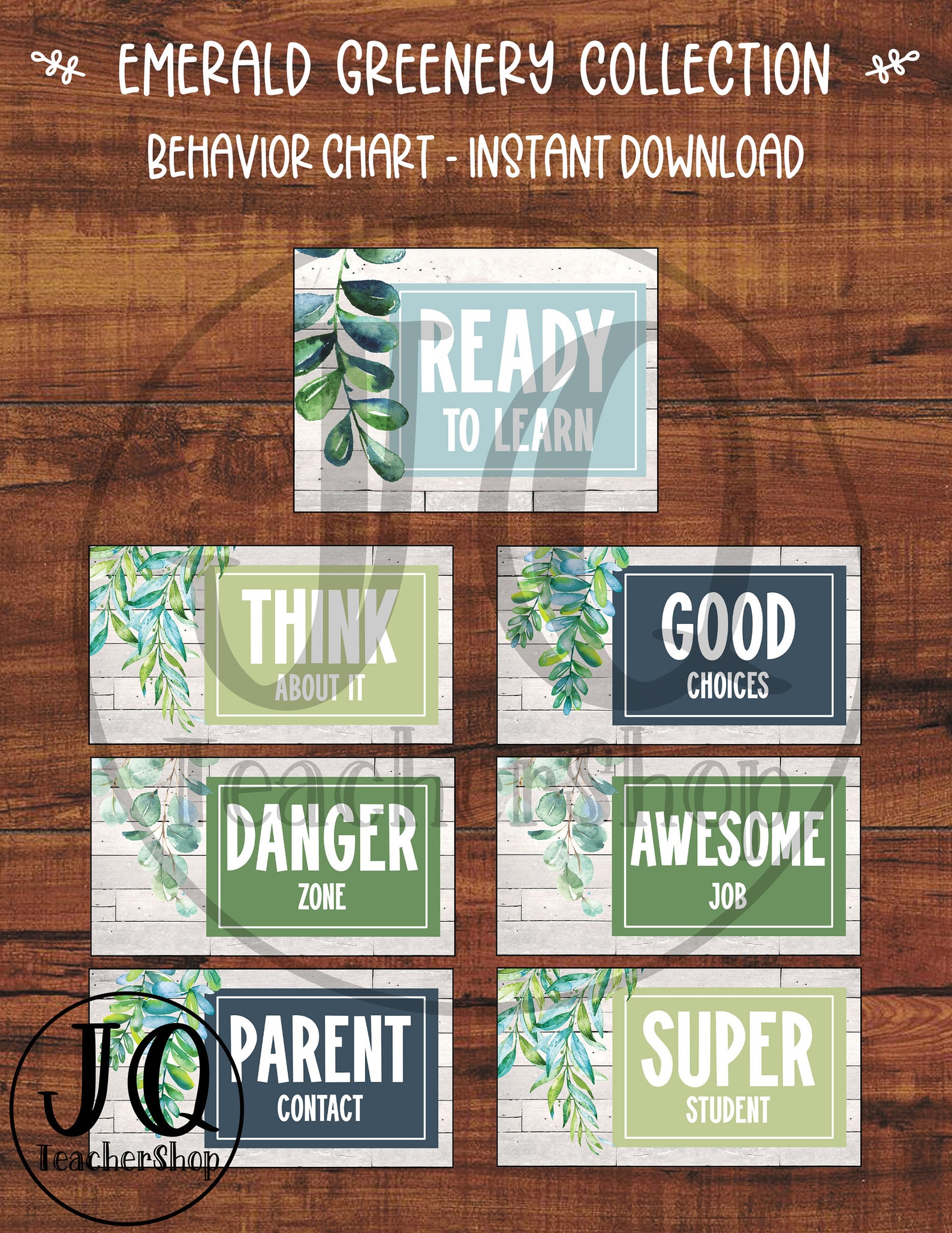 Printable Classroom Behavior Chart Plant Theme Classroom - Etsy UK