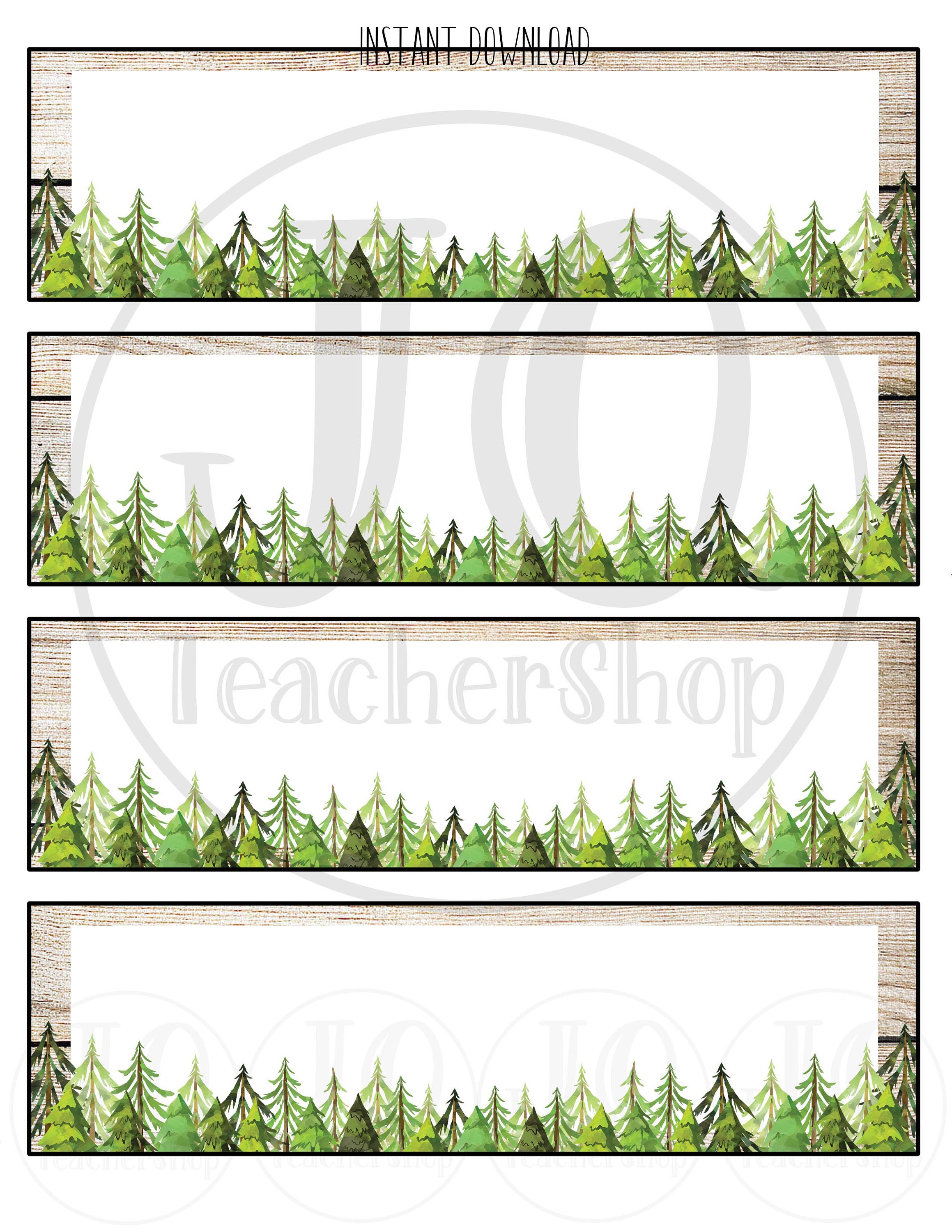 Printable Classroom Labels Woodland Theme Classroom Desk | Etsy