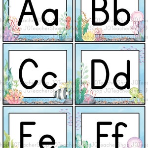 Ocean Theme Alphabet Wall Cards: Classroom Decor (digital Download) - Etsy