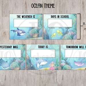 Printable Classroom Calendar, Ocean Theme Classroom, Classroom Decor ...