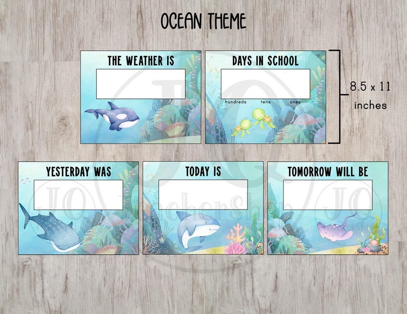 Printable Classroom Calendar Ocean Theme Classroom Classroom - Etsy