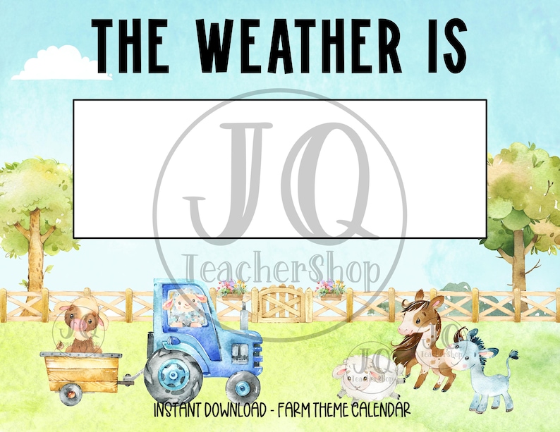 Printable Classroom Calendar, Farm Theme Classroom, Classroom Decor ...