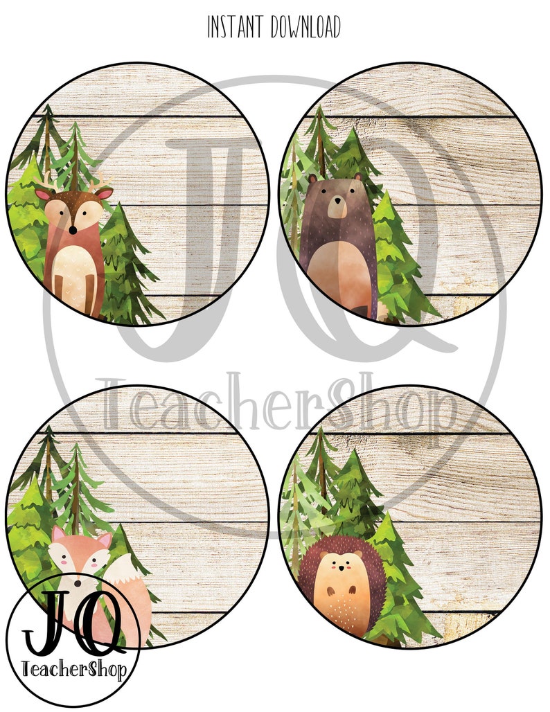 Printable Class Table Signs Animal Table Labels Blank Animal - Etsy