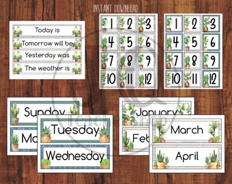 Classroom Calendar Set - Etsy