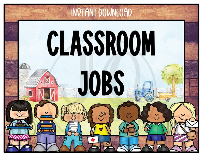Printable Farm Theme Classroom Decor, Classroom Jobs, Farm Theme ...