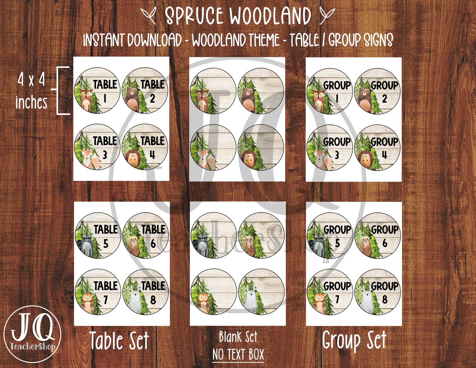 Printable Class Table Signs, Animal Table Labels, Blank Animal Signs ...