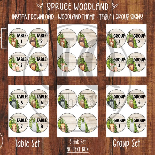 Woodland Table Decor - Etsy