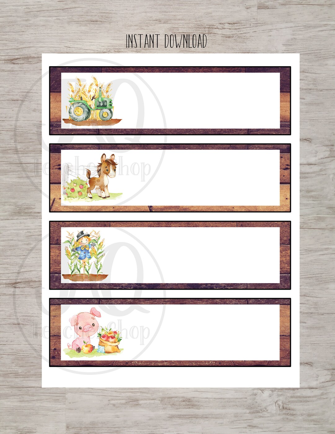 Printable, Farm Theme Labels Blank Labels, Farm Theme Classroom ...