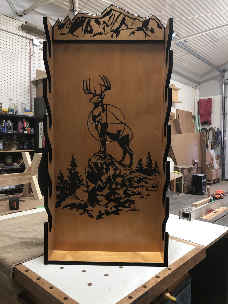 Wood Wall Gun Rack 5 or 6 Gun Holder - Etsy