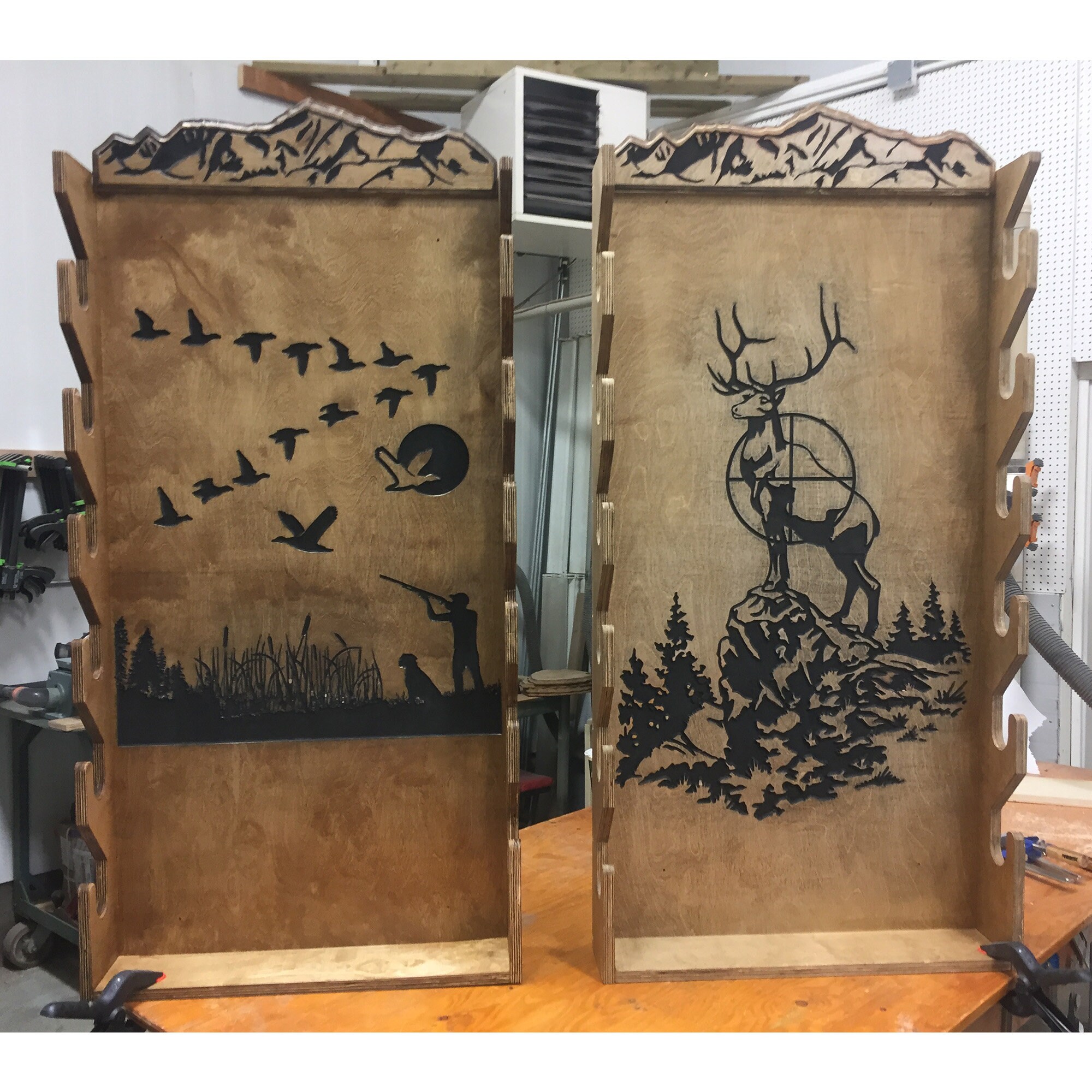 Wood Wall Gun Rack 5 or 6 Gun Holder - Etsy