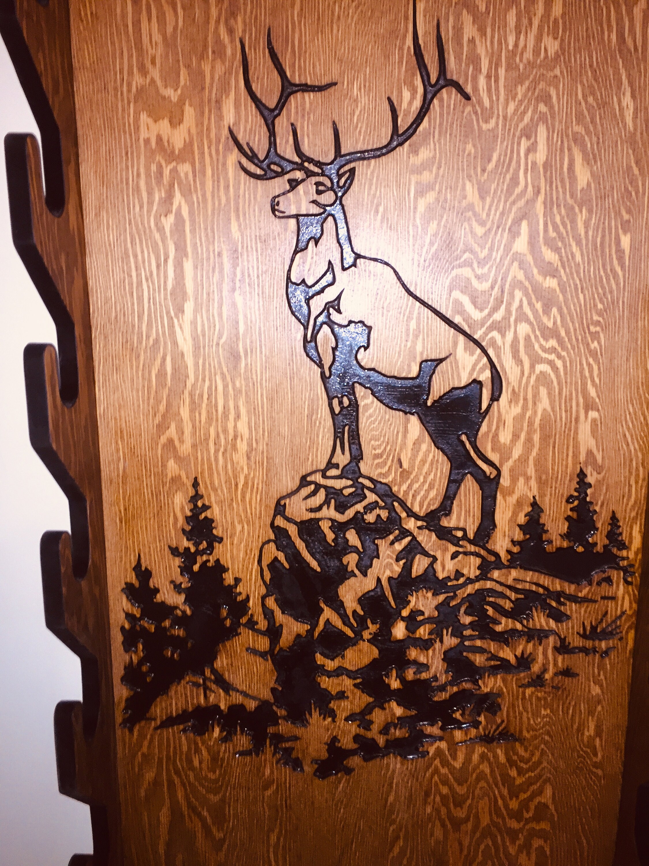 Wood Wall Gun Rack 5 or 6 Gun Holder - Etsy