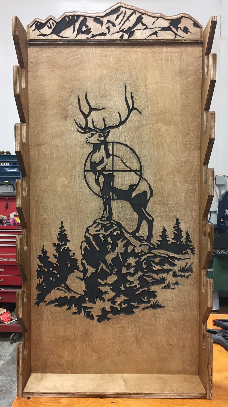 Wood Wall Gun Rack 5 or 6 Gun Holder - Etsy