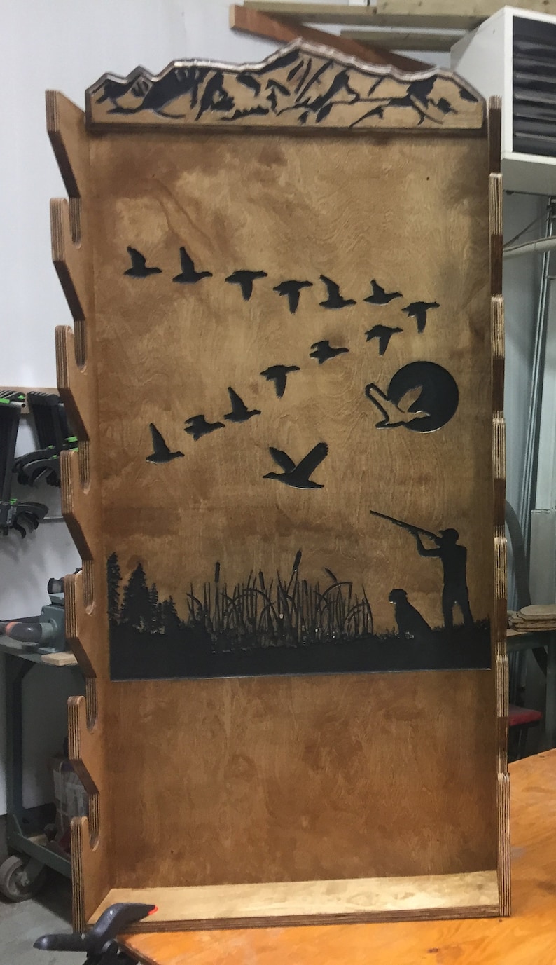 Wood Wall Gun Rack 5 or 6 Gun Holder - Etsy