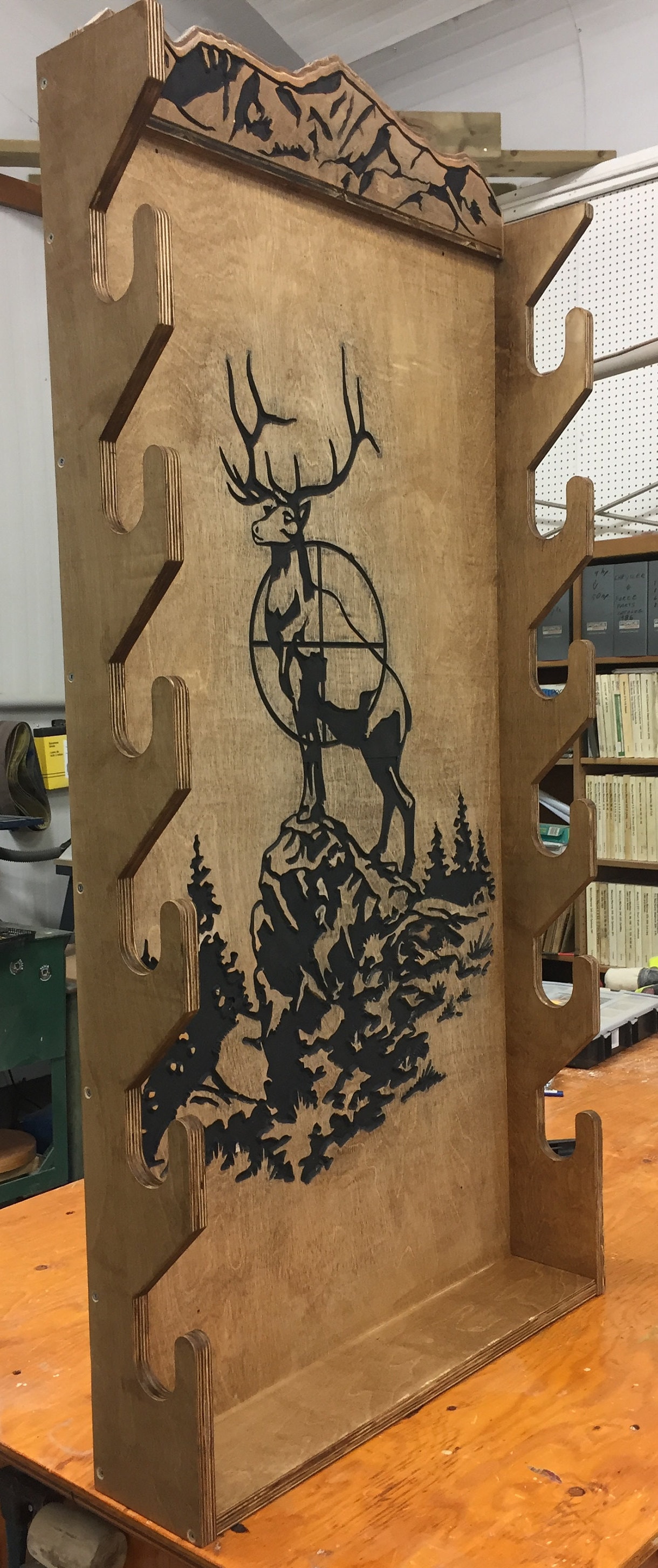 Wood Wall Gun Rack 5 or 6 Gun Holder - Etsy