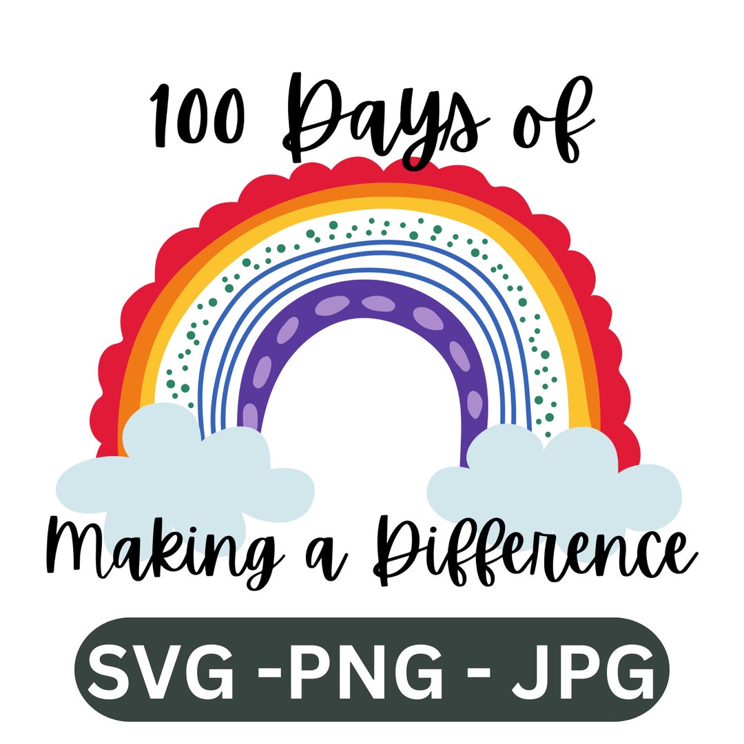 100 Days Rainbow Teacher SVG: SPED Design (digital Download) - Etsy
